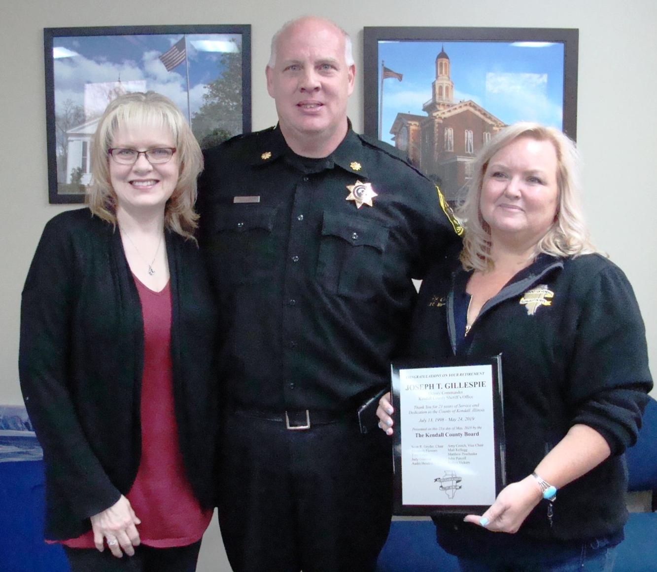 Kendall County Board Honors Retiring Deputy Commander Joe Gillespie ...