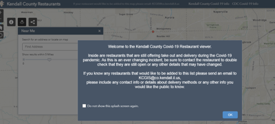 Kendall County GIS Creates Map for Restaurants Still Offering Take Out ...