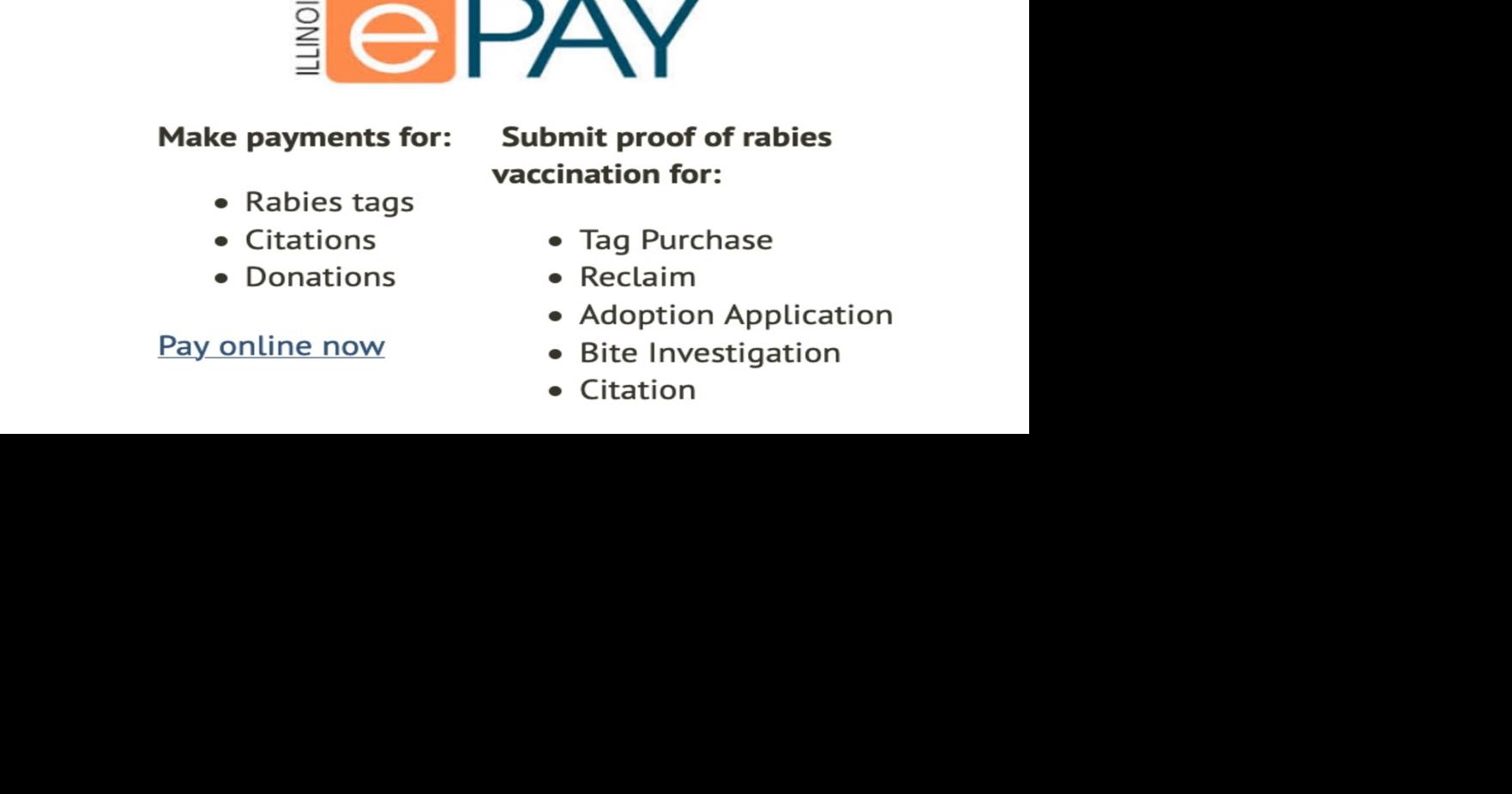 Animal Control Now Offering ePay Payments Online for Rabies Tags and ...