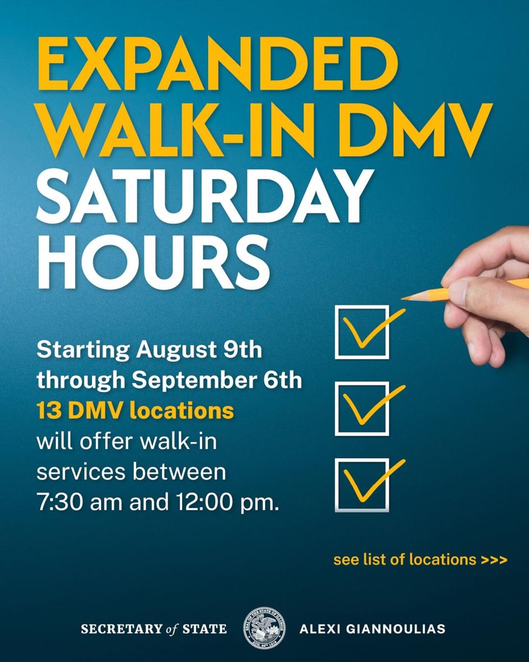 Select Illinois DMV locations to have expanded Saturday walk-in hours ...