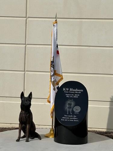 Memorial for K9 Hudson unveiled in Friday morning ceremony at Kane ...