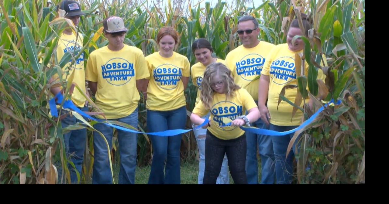 Hobson Adventure Farm cuts the ribbon for new corn maze for Down ...