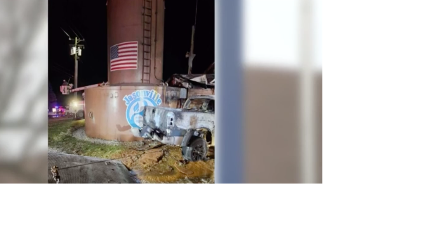 After a fiery crash damaged the Jasonville water distribution center ...