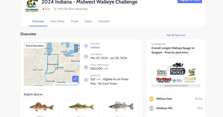 It's not too late to compete in the Indiana DNR's Midwest Walleye ...