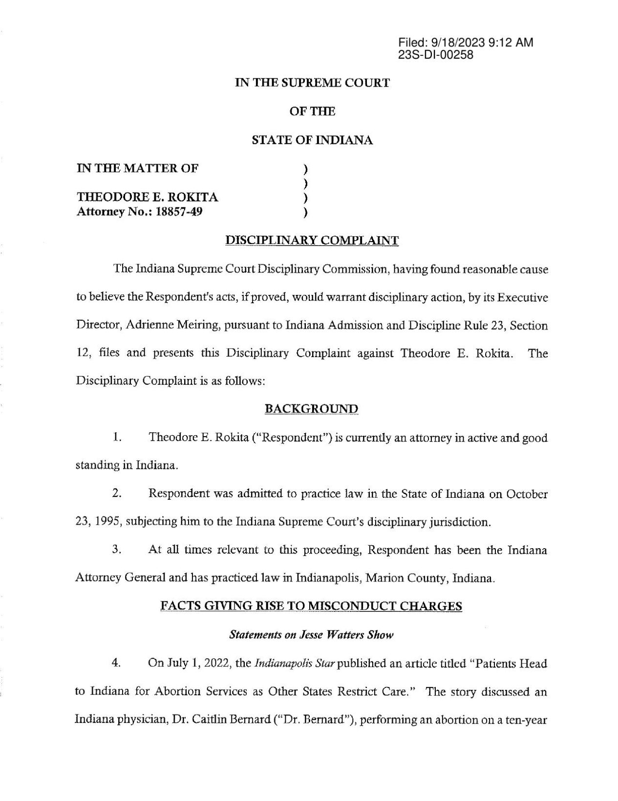 Indiana Supreme Court could pass down disciplinary action on Indiana's ...