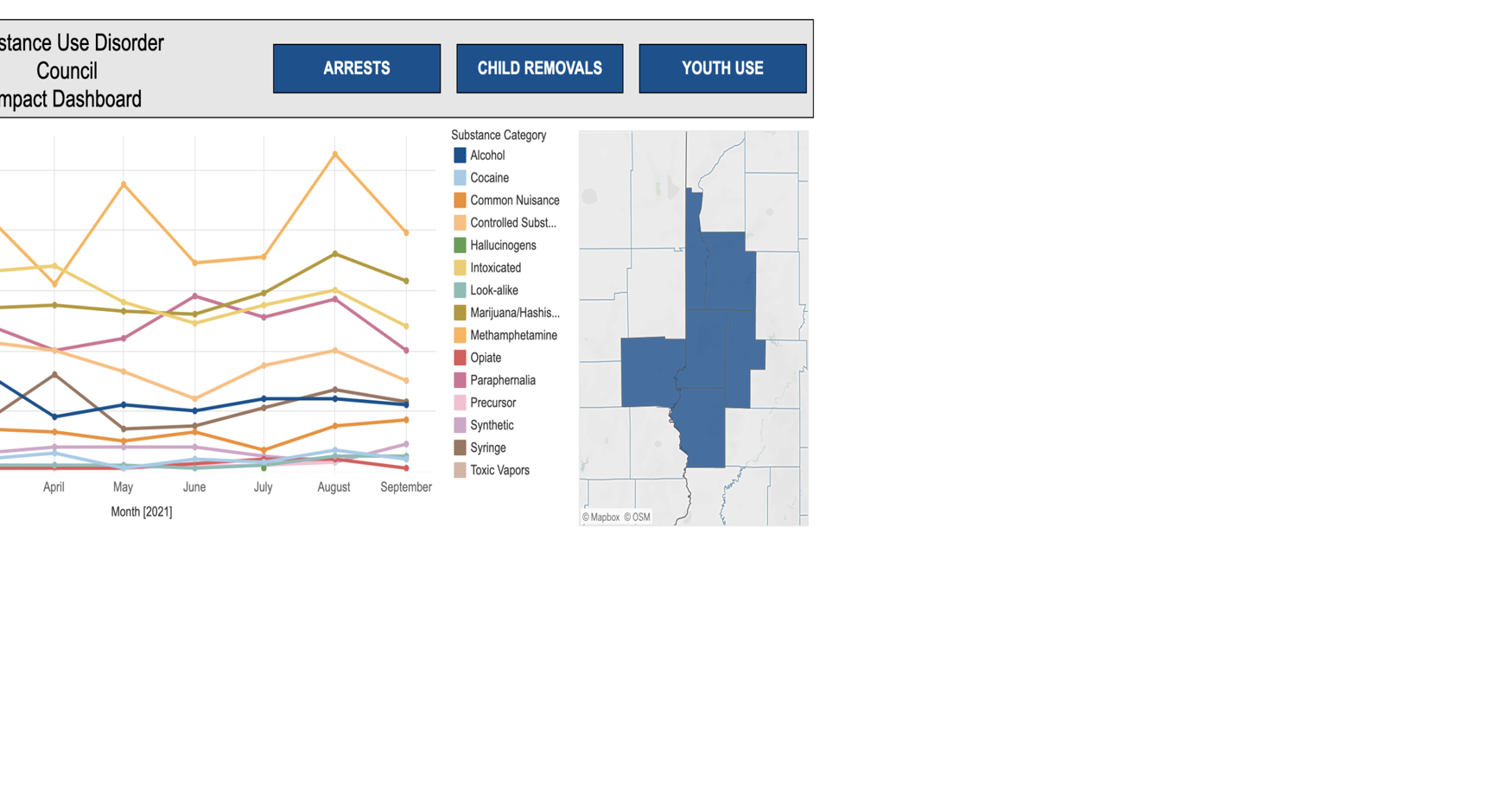 Organization launches dashboard to track the local impact of substance ...