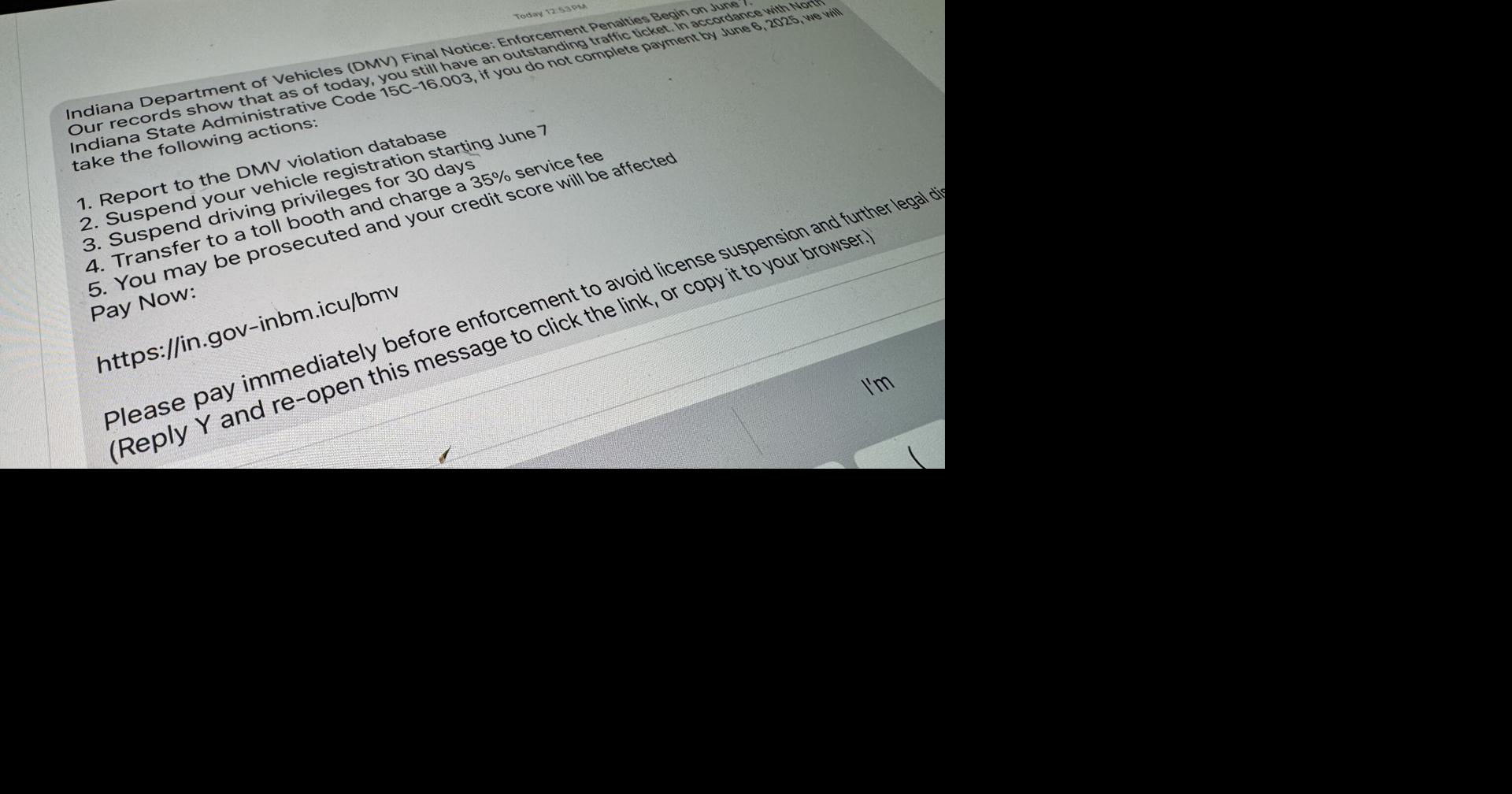 Beware: Fake texts about traffic tickets target Indiana residents ...