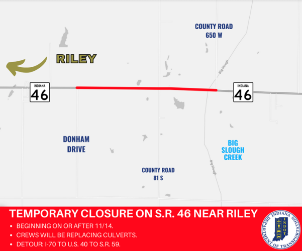 Construction project will have drivers taking a detour near Riley ...