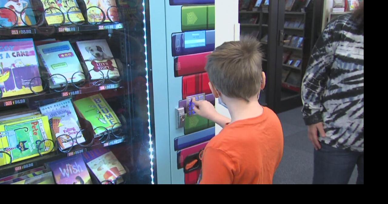 A new book vending machine is in place at Hoosier Prairie Elementary ...