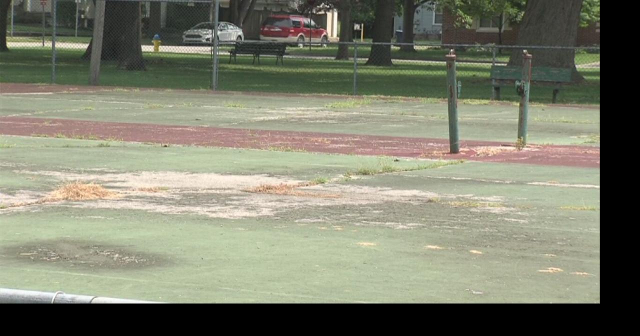 Two of the four tennis courts are on the way out at Collett Park to ...
