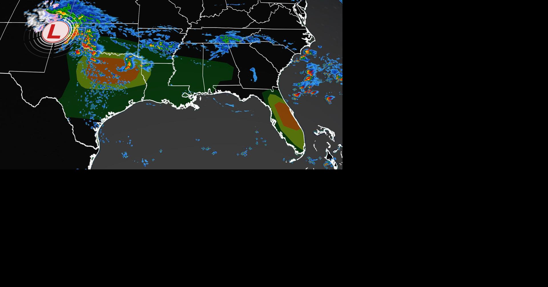 Large hail drops on parts of Texas and Florida as severe storms ...