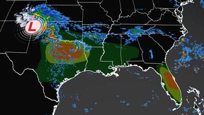 Large hail drops on parts of Texas and Florida as severe storms threaten over 40 million in the ...