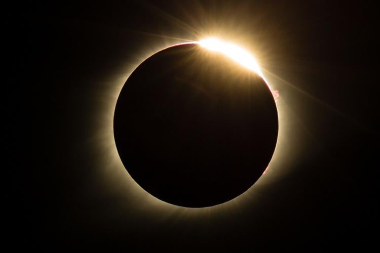 sun's corona during solar eclipse