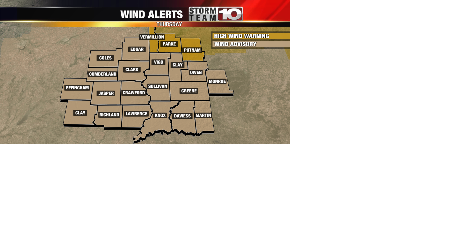 Heavy rain, strong wind gusts expected through Thursday morning ...