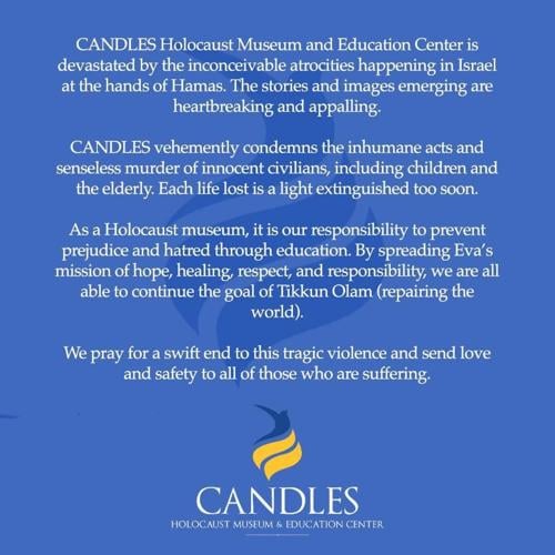 CANDLES Holocaust Museum posts statement following surprise attack in ...