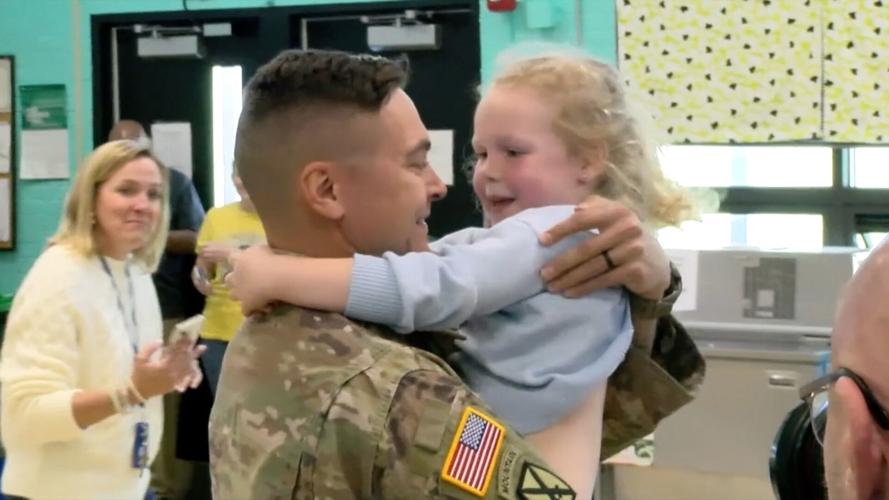 Soldier surprised daughter at school Friday morning in Tupelo | Local ...