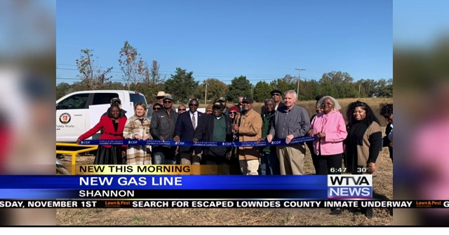 Ribbon cut on new gas line in Shannon | Video | wtva.com