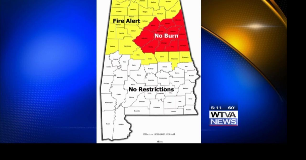 Outdoor fire restrictions are easing in Alabama | Video | wtva.com
