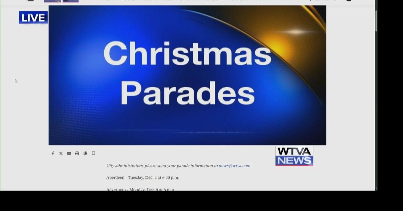 WTVA has list of local Christmas parades | Video | wtva.com