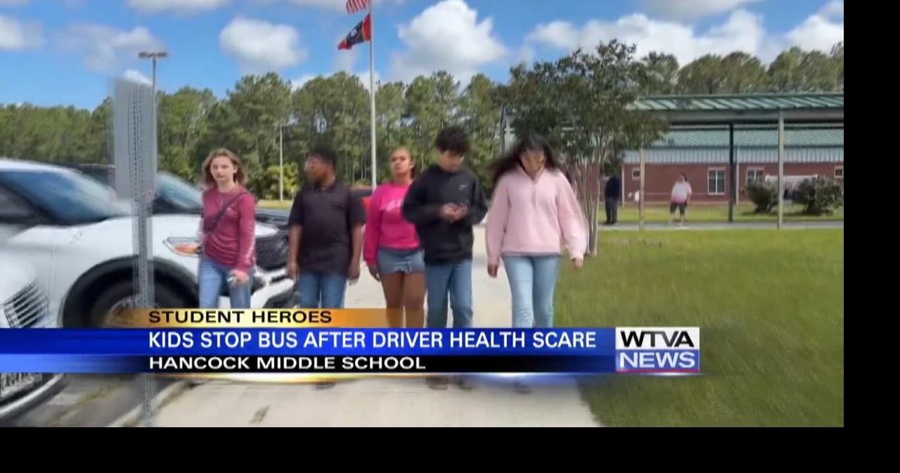 Hancock Middle School students stop runaway bus after driver passes out ...