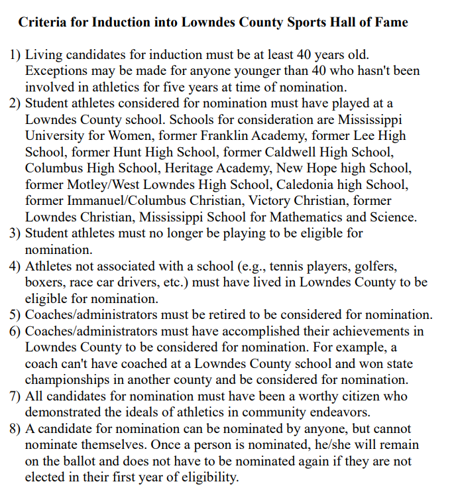 Lowndes County announces its new sports hall of fame | Sports | wtva.com
