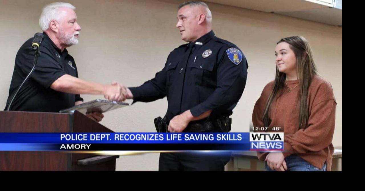 VIDEO - Amory Police officer and dispatcher recognized for life-saving actions | Video | wtva.com