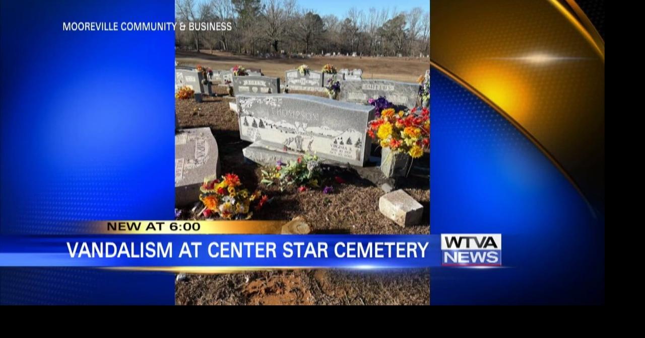 Seven tombstones at center star cemetery damaged due to vandalism ...