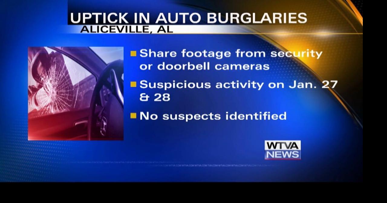Aliceville Police Department is seeing an uptick in auto burglaries ...