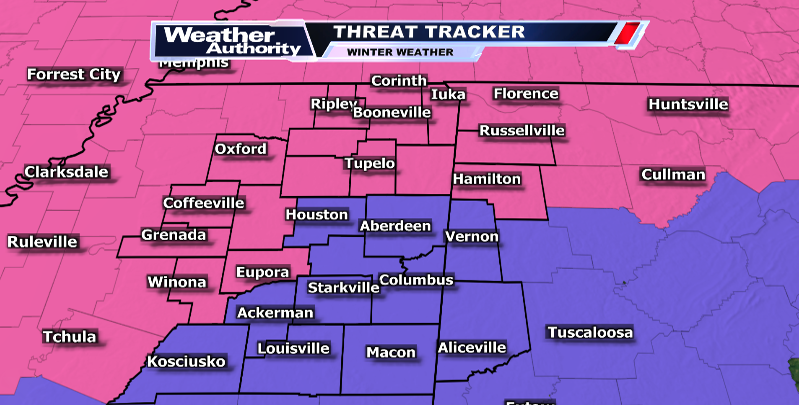 Winter Weather moving into the area through Monday | Forecast | wtva.com