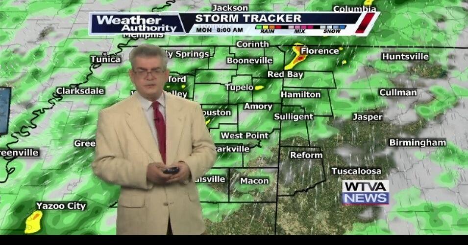 Rain and thunderstorms likely on our Monday | Forecast | wtva.com
