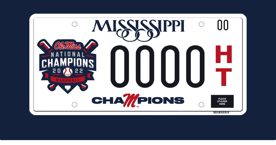 New license plates to celebrate Ole Miss national title | Ole Miss ...