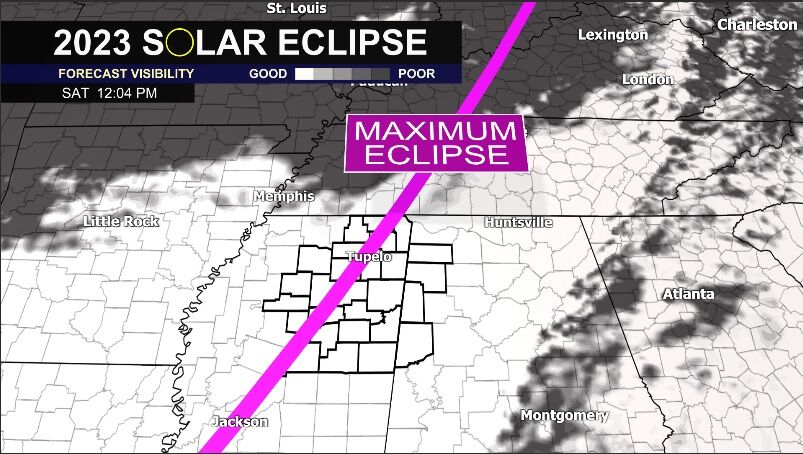 Skies should clear out for a moment in time to watch the eclipse on ...