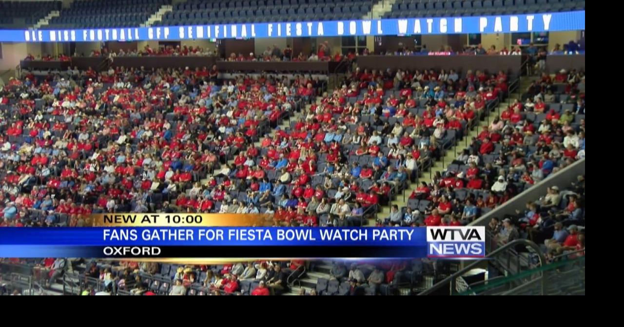 Ole Miss fans watch Fiesta Bowl in basketball arena | Video | wtva.com