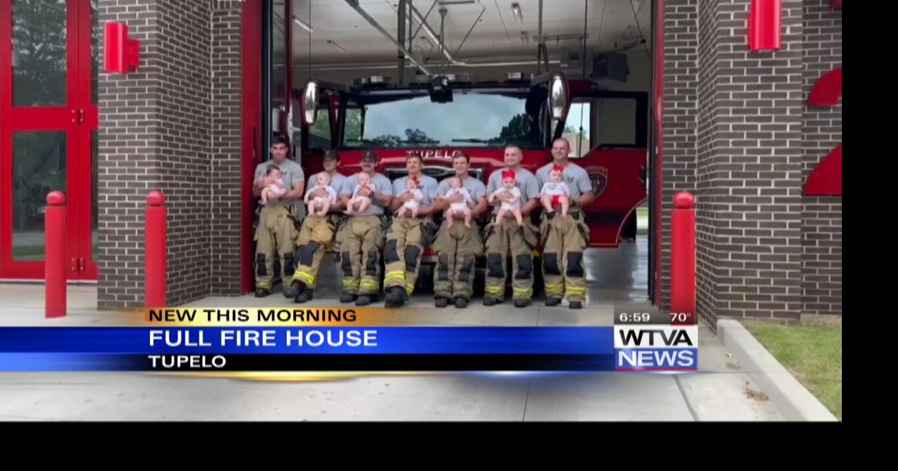 Full fire house at Tupelo Fire Department with seven babies born within ...