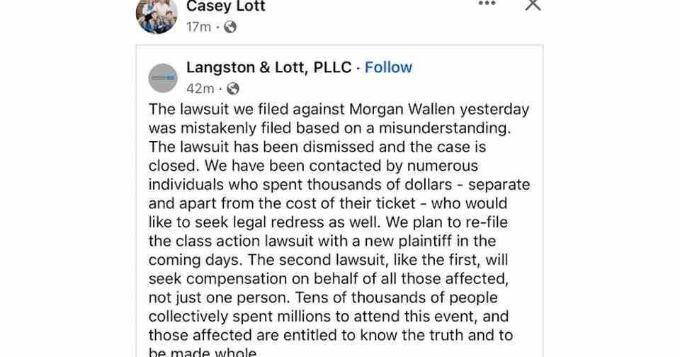 Langston & Lott, PLLC statement on Morgan Wallen lawsuit | | wtva.com