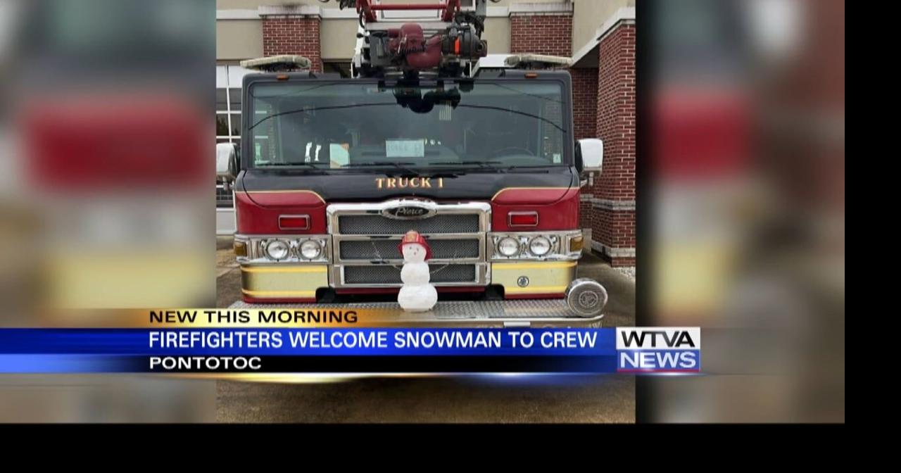 Pontotoc firefighters make snowman | Video | wtva.com