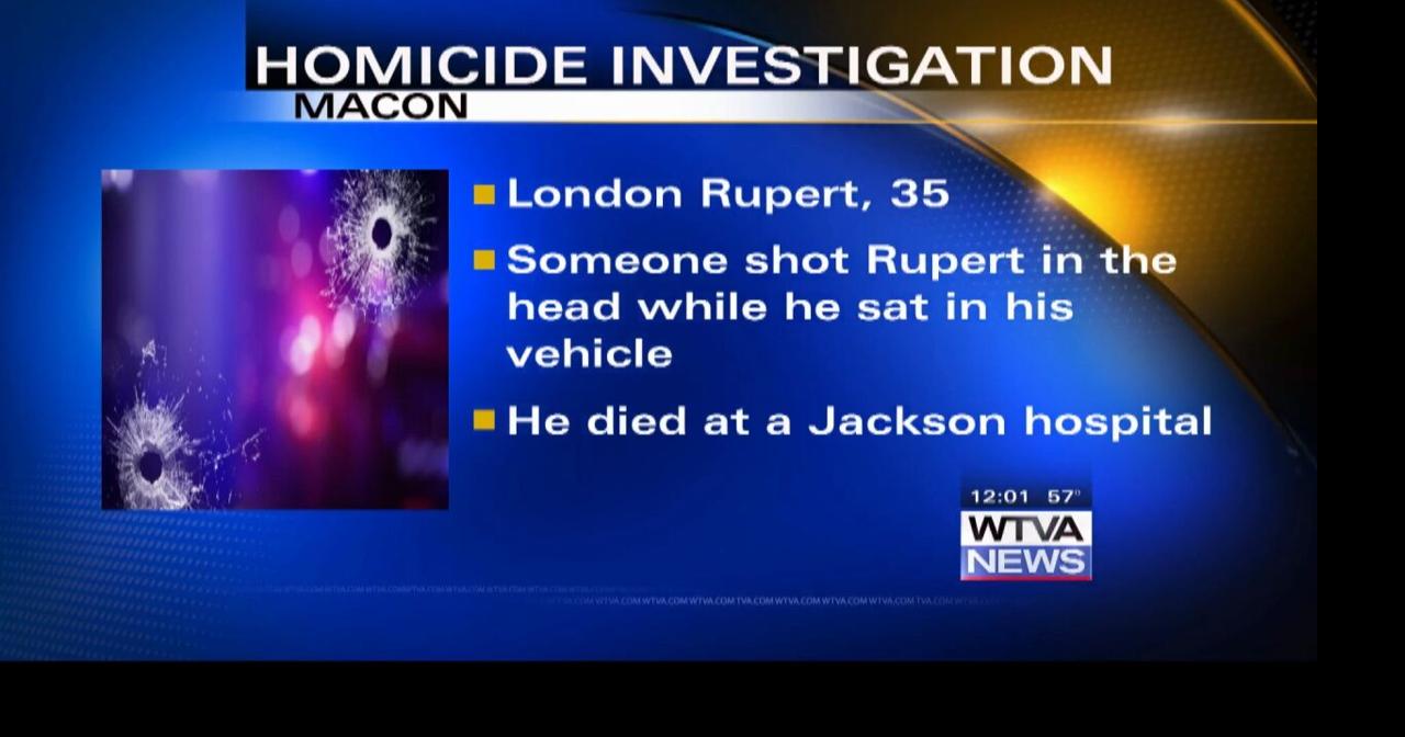 Macon PD investigating weekend homicide | Video | wtva.com