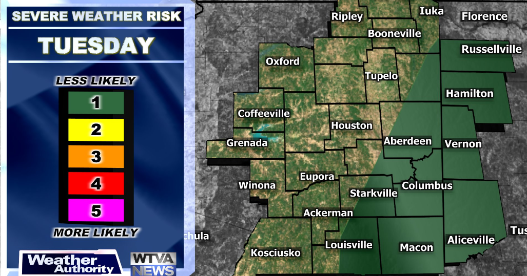 Rainy start to the week and mild temperatures today | | wtva.com