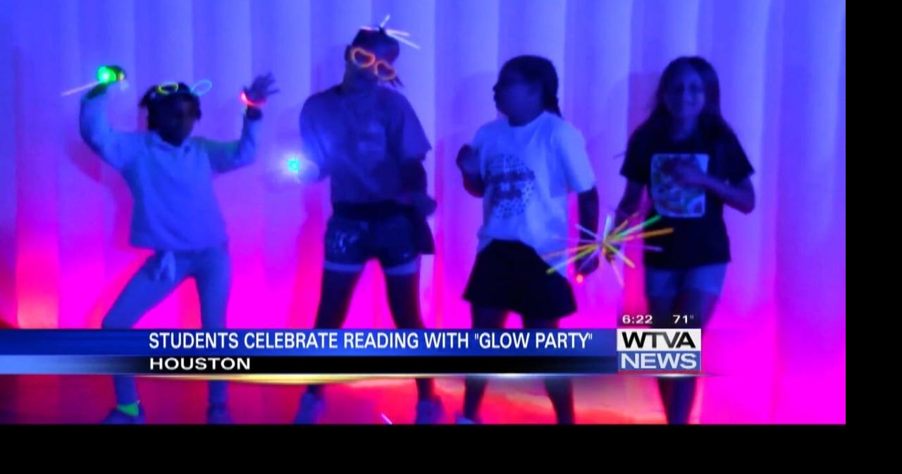 Houston Upper Elementary students glow bright at glow party | Video ...