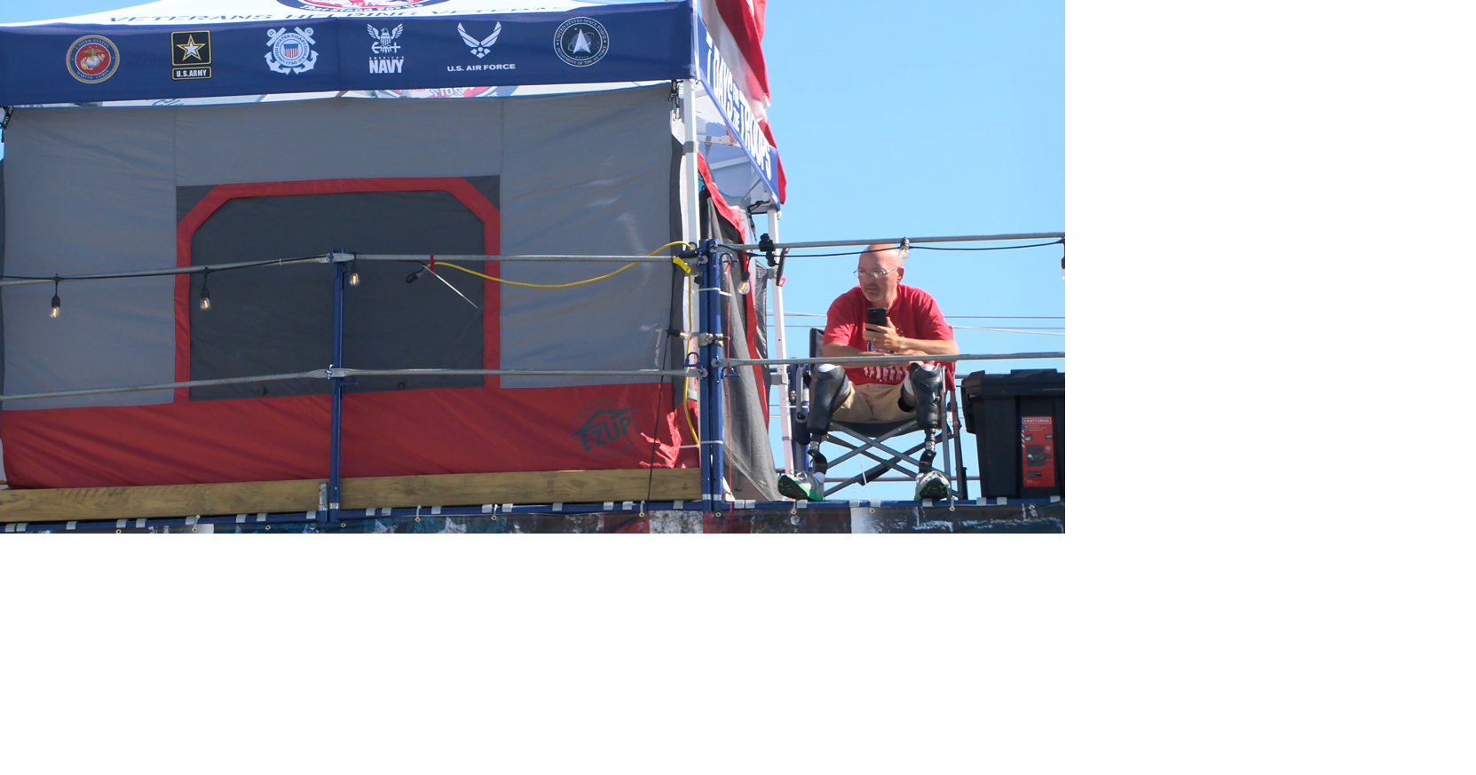 Double-amputee braves the heat to raise funds for fellow veterans ...