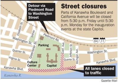 MAP: Inauguration traffic changes | News | wvgazettemail.com