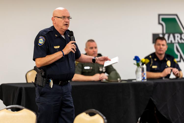 Police leaders answer questions from the Marshall community during ...