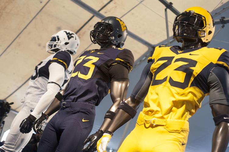 PHOTOS: WVU unveils new football uniforms | Sports | wvgazettemail.com