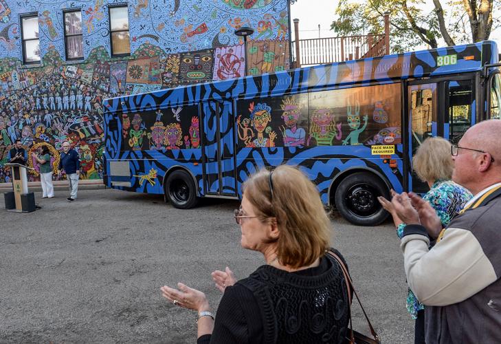 PHOTOS: City unveils new KRT Art Bus | Kanawha Valley | wvgazettemail.com