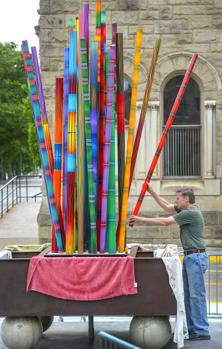 George Snyder sculpture installed on Kanawha Boulevard | Kanawha Valley ...