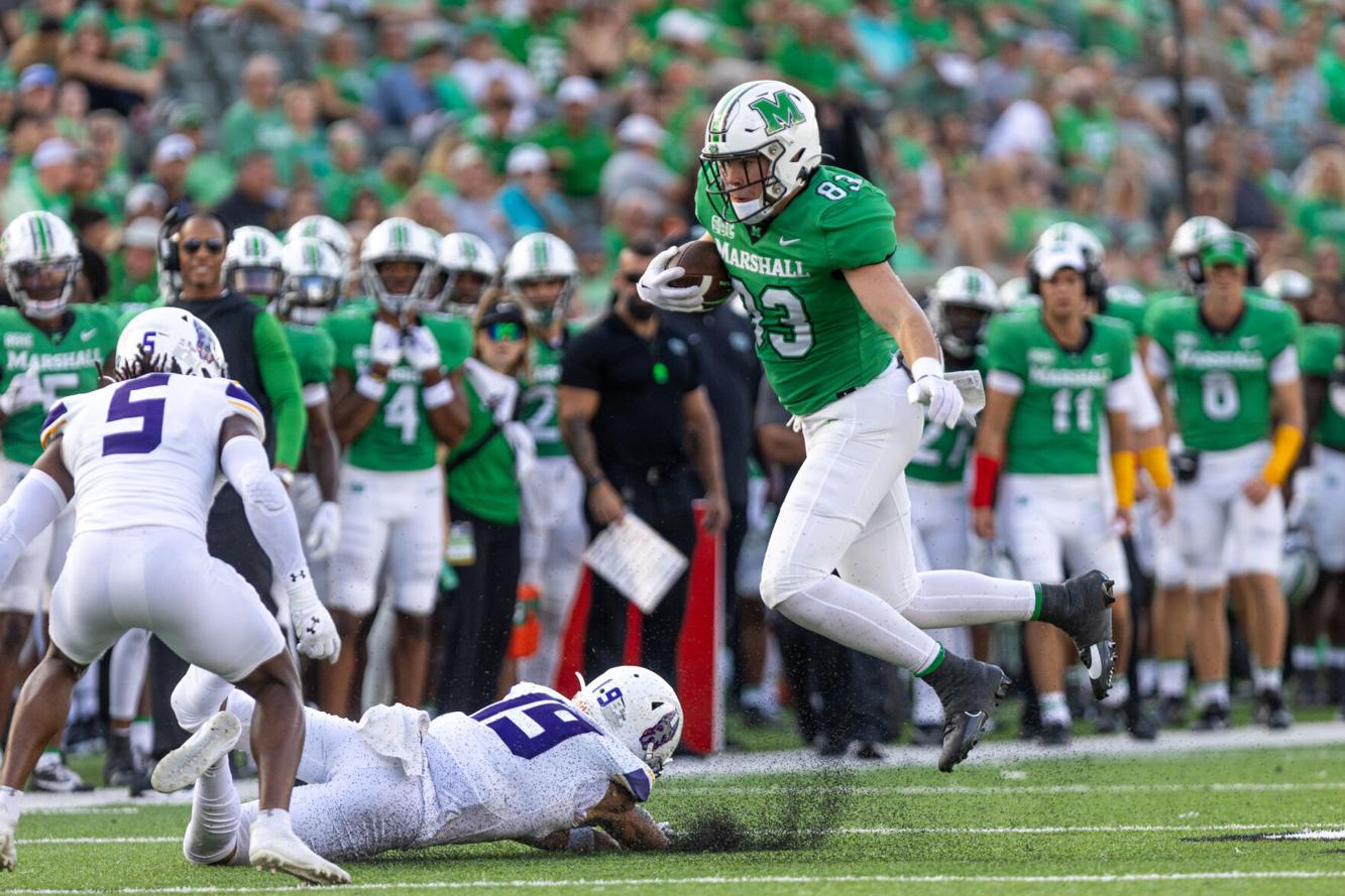 Marshall football: Tight end Cade Conley impresses in Herd debut ...