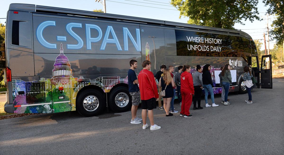 Photos: C-SPAN bus stops in Charleston area | Education | wvgazettemail.com