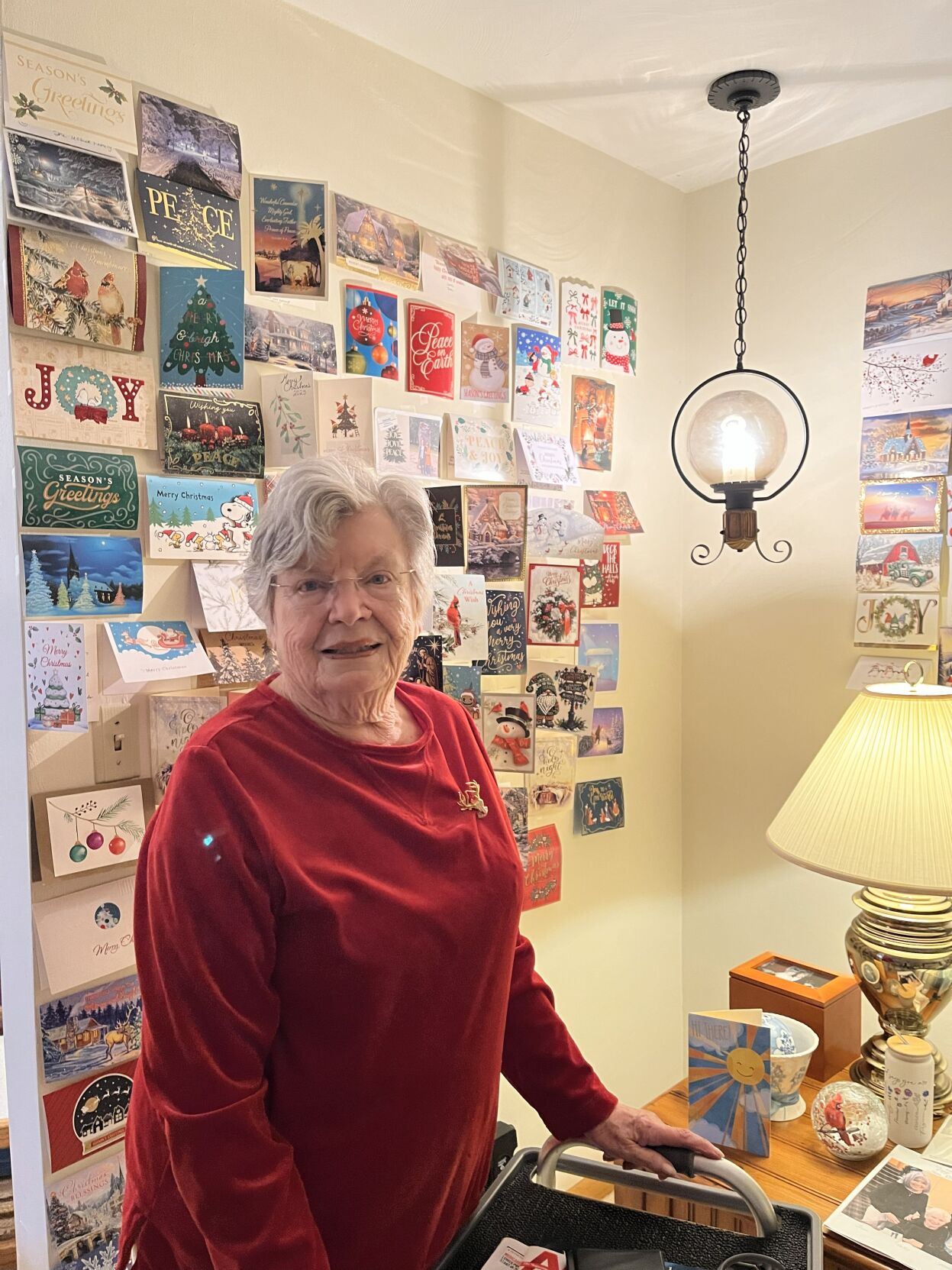 Audrey Rock showing off her card collection.jpg | | wvgazettemail.com