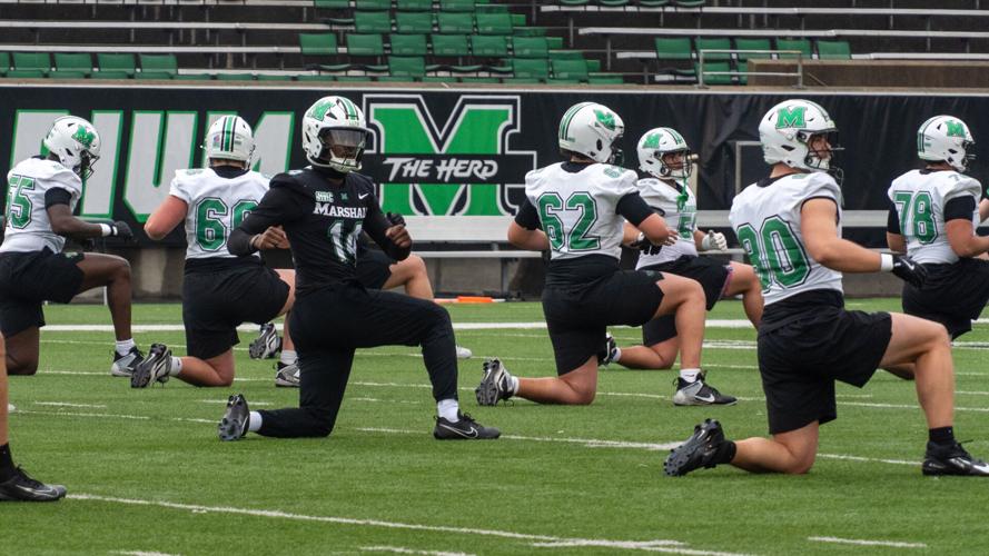 Herd's first day of spring practice smoother than last year | Marshall University ...