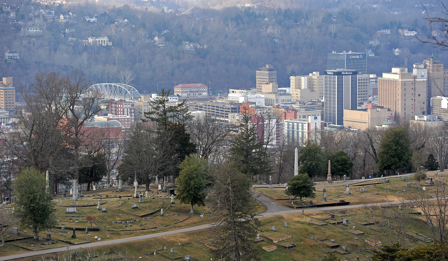 Spring Hill Cemetery and Charleston skyline | | wvgazettemail.com
